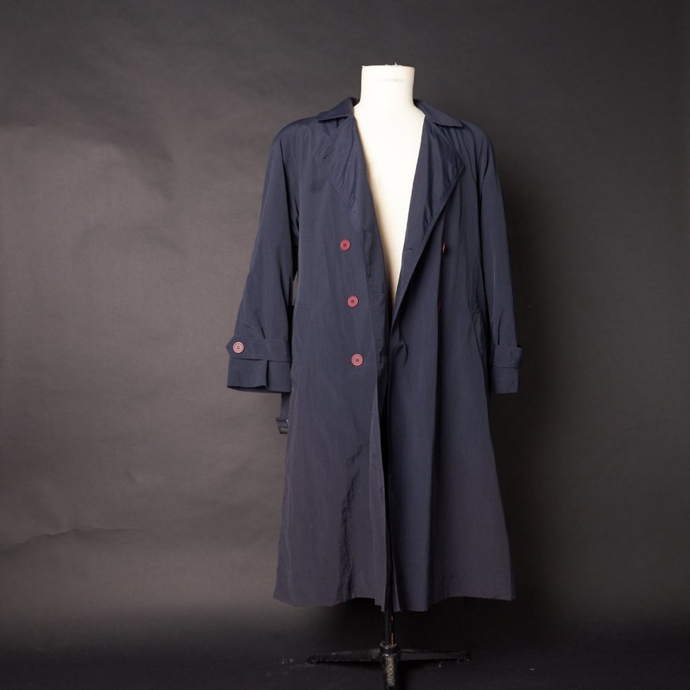1980s United Airlines Uniform Trench Coat - Gem